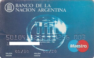 Bankovna kartica-kreditna kartica: Maestro (Banco de la Nación ...