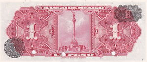 Banknote: 1 Peso (Mexico(1953-1967 Issue) Wor:P-56b.1s