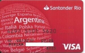 Bank Card: Visa Debito (Banco Santander Rio, ArgentinaCol:AR-VI-0079.07