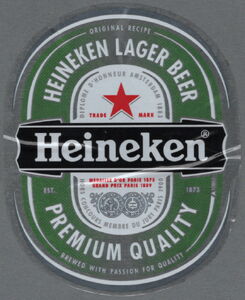 Drink Label: Heineken Lager Beer (Heineken Brouwerij, NetherlandsCol:NL ...