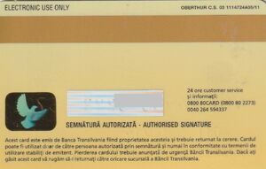 Bank Card: Carta di Debito (Banca Transilvania, RomaniaCol:RO-VE-0149