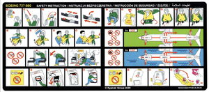 Safety Card: Boeing 737-800 (Ryanair, IrelandCol:RYR-IE-0009