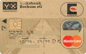 Bank Card: Volksbank Bochum MC Gold 03-95 (Volksbank Bochum eG, Germany ...