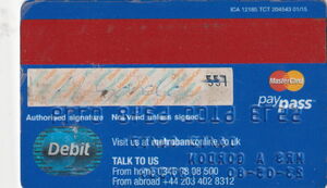 Bank Card: Metro Bank MasterCard Debit (Metro Bank, United Kingdom of ...