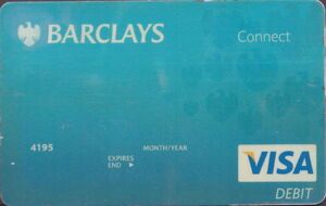 Bank Card: Visa Connect (Barclays Bank, PakistanCol:PK-VI-0072