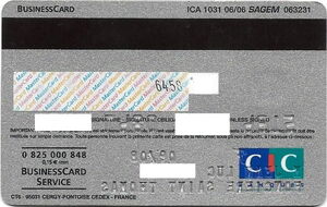 Bank Card: Cic- Business Card (CIC, FranceCol:FR-MC-0070