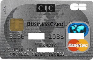 Bank Card: Cic- Business Card (CIC, FranceCol:FR-MC-0071