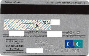 Bank Card: Cic- Business Card (CIC, FranceCol:FR-MC-0071