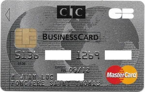 Bank Card: Cic- Business Card (CIC, FranceCol:FR-MC-0072