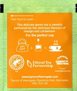 Tea Bag: Mango & Cardamom, dif bs (Taylors of Harrogate, United Kingdom ...
