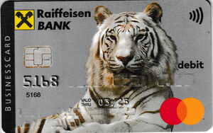 Tarjeta de Banco: RaiffeisenBank Mastercard Businesscard Tiger - 08/21 ...