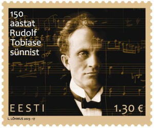 Stamp: Rudolf Tobias, Composer (EstoniaCol:EE 2023.05.29-01
