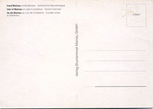 Postcard: Isle of Mainau in Lake Constance Italian Cascade (Germany ...