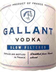 Drink Label: Gallant Slow Filtered (SAS a de Fussigny, FranceCol:FR ...