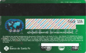 Tarjeta de Banco: Mastercard Banco de Santa Fe (Banco Santa Fe ...