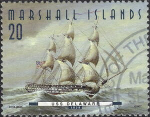 Stamp: Delaware (Marshall Islands(US State-named Warships) Mi:MH 900,Yt ...