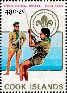 Stamp: Rope Swing Different Surtaxed (Cook Islands(Scouting Year) Mi:CK 866