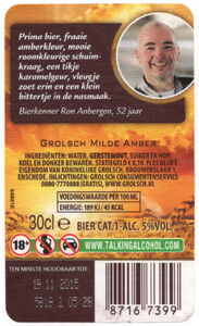 Drink Label: Grolsch Milde Amber (Grolsch Brouwerij, NetherlandsCol:NL ...
