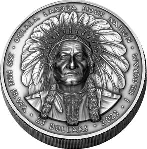Coin: 25 Dollars (Lakota Sioux Chief Sitting Bull) (Fantasy Issues(USA ...