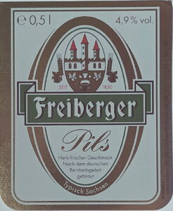 Drink Label: Freiberger Pils (Freiberger Brauhaus GmbH, Germany ...
