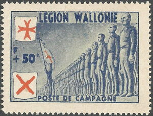 Stamp: Soldiers parade (Belgium, German Occupation In WWII(Walloon ...
