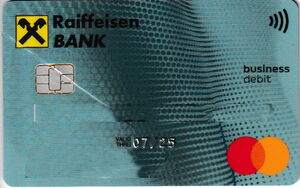 Bank Card: RaiffeisenBank Mastercard Business Debit Gray - 01/22/013 ...