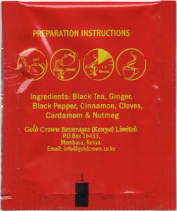 Tea Bag: Baraka Chai Uipendayo (Masala, KenyaCol:TB-KE-0209