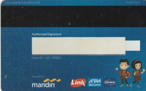 Bank Card: SimPel Simpanan Pelajar (Bank Mandiri, IndonesiaCol:ID-GM-0168