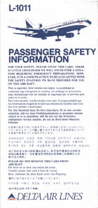 Safety Card: L-1011 (Delta Air Lines, United States of AmericaCol:DAL ...