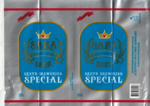 Drink Label: Sara beer (Szetu breweries, Solomon IslandsCol:SB-BEER-000016