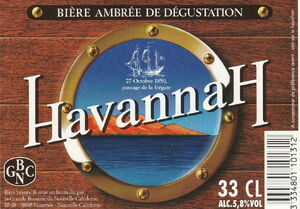 Drink Label: Havannah (Grande Brasserie de Nouvelle-Calédonie, New ...