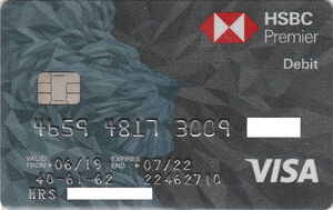 Bank Card: Visa Premier Debit (HSBC, United Kingdom of Great Britain ...