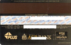 Bank Card: Visa True Rewards (ASB Bank, New ZealandCol:NZ-VI-0025