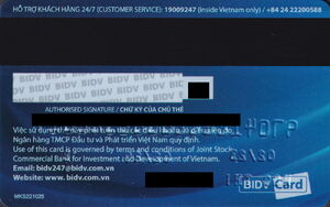 Bank Card: BIDV Napas Debit Card (BIDV, VietnamCol:VN-GM-0003