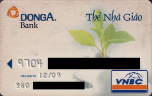 Bank Card: DongA Bank Teachers VNBC Debit Card (DongA Bank, VietnamCol ...