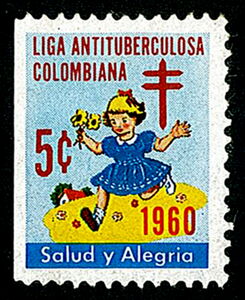Stamp: Tuberculosis (Colombia: Cinderella Stamps(Tuberculosis Charity ...