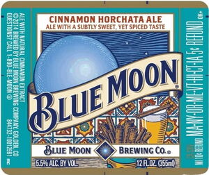 Drink Label: Blue Moon Cinnamon Horchata Ale (Blue Moon Brewing Co ...
