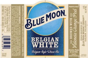 Drink Label: Blue Moon - Belgian White - Belgian-Style Wheat Ale (Blue ...