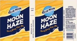Drink Label: Blue Moon - Moon Haze - Hazy Pale Ale (Blue Moon Brewing ...
