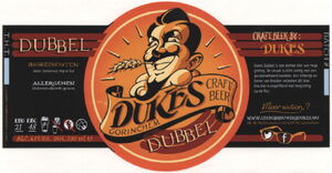 Drink Label: Dukes Dubbel (Stadsbrouwerij Dukes, NetherlandsCol:NL-BEER ...