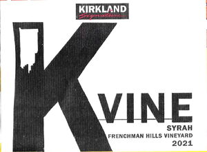 Drink Label: K Vine Syrah Frenchman Hills Vineyard (K Brands, United ...