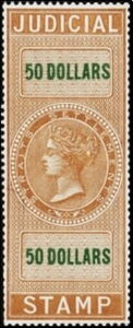 Stamp: Queen Victoria (1819-1901) (Straits Settlements: Revenue Stamps ...
