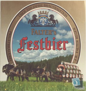 Drink Label: Falter Festbier (Privatbrauerei J. B. Falter KG, Germany ...