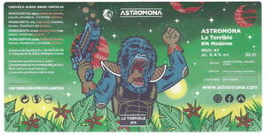 Drink Label: Astronoma Le Terrible Ipa (Cerveja Astronoma Océanos de ...