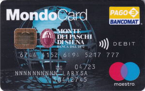 Tarjeta de Banco: Mondo Card (Banca Monte dei Paschi di Siena ...