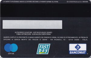 Tarjeta de Banco: Mondo Card (Banca Monte dei Paschi di Siena ...