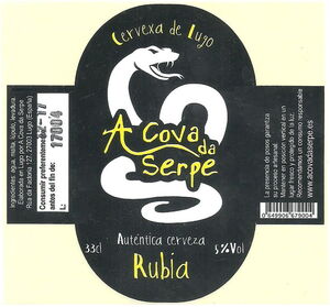 Drink Label: A Cova Da Serpe Rubia (Cervexa de Lugo - A Coba da Serpe ...