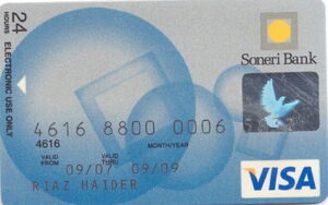 Bank Card: Soneri Bank 24 (Soneri Bank LTD, PakistanCol:PK-VI-0045.03