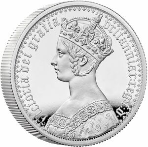 コイン: 5 Pounds (Great Engravers - William Wyon - Gothic Crown Portrait ...