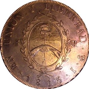 Coin: 8 Reales (Argentina, Confederation(Provincias Unidas del Rio de ...